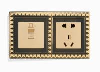 China Popular Brass Switches And Sockets 91.2mm Electric Wall Light Switch for sale