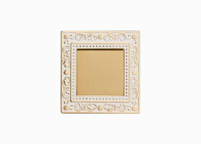 China 86 Gold White Brass Wall Switches , 220V Vintage Light Switch 91.2mm for sale