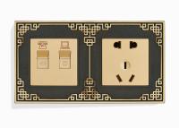 China Home / Hotel Coffee Electrical Wall Switches And Sockets 146mm 90mm for sale