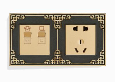 China Home / Hotel Coffee Electrical Wall Switches And Sockets 146mm 90mm for sale