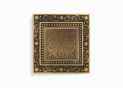 China Brass Wall Switch Panel , Retro Light Switches 86*86mm 10A 250V 1 2 3 4 Gang 1 2 Way for sale
