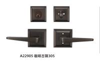 China Plated Square OEM Thick 38mm Front Door Lever Handle Set for sale
