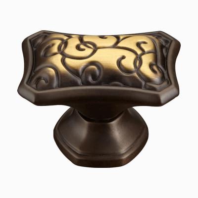 China Furniture Hardware 44*30*33mm Antique Brass Dresser Drawer Pulls Door Knobs for sale