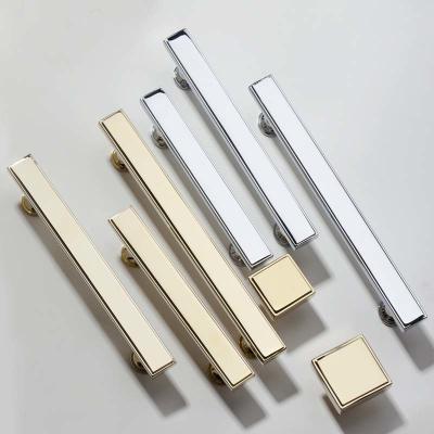 China Amertop Morden Wardrobe Door Handles Brass Light Luxury Door Cabinet Handle for sale