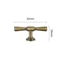 China 82*34mm Simplicity Gold Brass Knobs Kitchen Cabinets Drawer Pulls Handles for sale