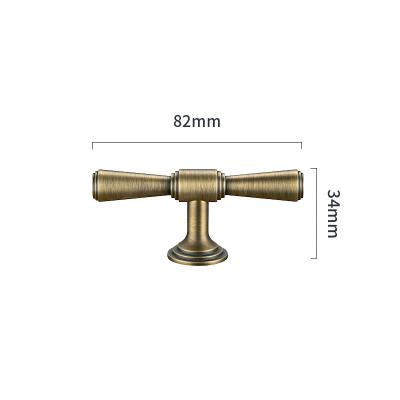 China 82*34mm Simplicity Gold Brass Knobs Kitchen Cabinets Drawer Pulls Handles for sale