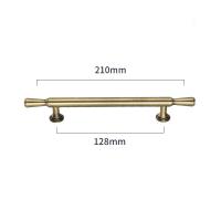 China 82*34mm Simplicity Gold Brass Knobs Kitchen Cabinets Drawer Pulls Handles for sale