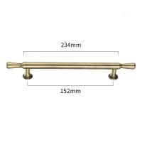 China 82*34mm Simplicity Gold Brass Knobs Kitchen Cabinets Drawer Pulls Handles for sale