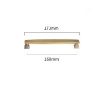 China Kitchen Gold Brass Cabinet Pull Handles 192mm For Apartment Villa for sale