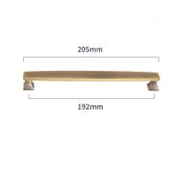China Kitchen Gold Brass Cabinet Pull Handles 192mm For Apartment Villa for sale