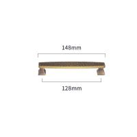 China 160mm 192mm Two Hole Brass Kitchen Door Handles Gold Brass Cabinet Handles for sale