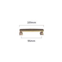 China 160mm 192mm Two Hole Brass Kitchen Door Handles Gold Brass Cabinet Handles for sale