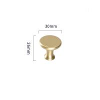 China Modern Furniture Hardware Brass Cabinet Pull Handles Drawer Door Handle 30*26mm for sale