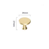 China Modern Furniture Hardware Brass Cabinet Pull Handles Drawer Door Handle 30*26mm for sale