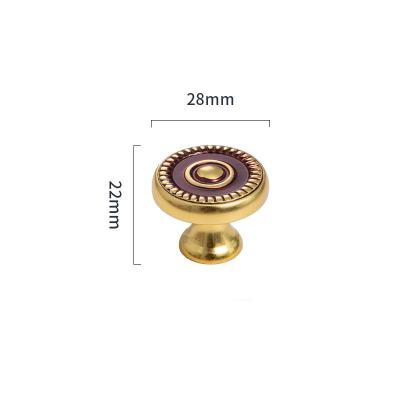 China 28*22mm Vintage Brass Cabinet Handles Brass Kitchen Cabinet Handle Door Pulls for sale