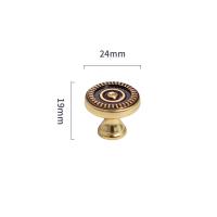 China 28*22mm Vintage Brass Cabinet Handles Brass Kitchen Cabinet Handle Door Pulls for sale