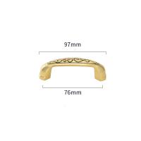 China Classic Gold Brass Cabinet Pull Handles Kitchen Knob Drawer for sale