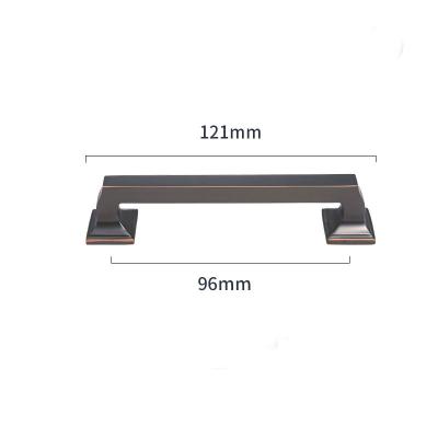 China 31*27mm Brass Cabinet Pull Handles Modern Minimalist Wardrobe Drawer Handle for sale