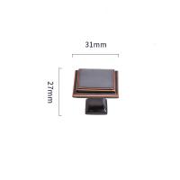 China 31*27mm Brass Cabinet Pull Handles Modern Minimalist Wardrobe Drawer Handle for sale