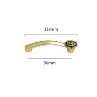 China Bedroom Furniture Brass Cabinet Pull Handles Rose Brass Cabinet Drawer Pulls for sale