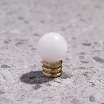 China Amertop Brass Cabinet Pull Handles Gold Round Door Knobs Solid Brass for sale
