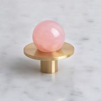 China 32*32mm Round Brass Cabinet Pull Handles Solid Brass Exterior Door Knobs for sale