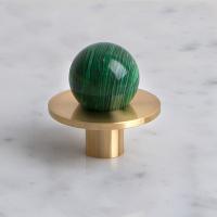 China Brass Cabinet Handle Pulls Knobs Gold Round solid brass door knobs for sale