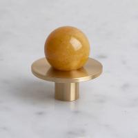 China Circular Shape Handle Solid Brass Cabinet Knobs Drawer Handle Dresser Pull for sale