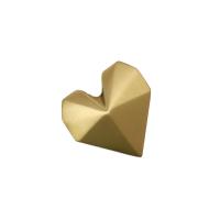 China Heart Shaped Brass Furniture Hardware Handle Yellow for sale