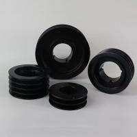 China HT200 material grade sand-cast pulley with black oxide surface treatment for small motors and fans for sale