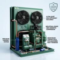 China Water Cooled Semi Hermetic Condensing Unit 4FES-5Y Shell Tube Condenser Industrial Refrigeration for sale