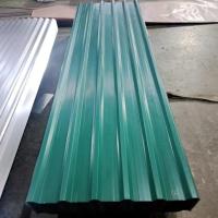 China 0.5mm 24 Gauge Blue Corrugated PPGI Roofing Sheet SGH340 SGH400 for sale