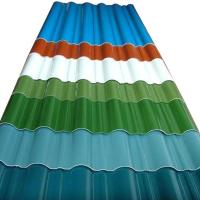 China 0.5mm 24 Gauge Blue Corrugated PPGI Roofing Sheet SGH340 SGH400 for sale