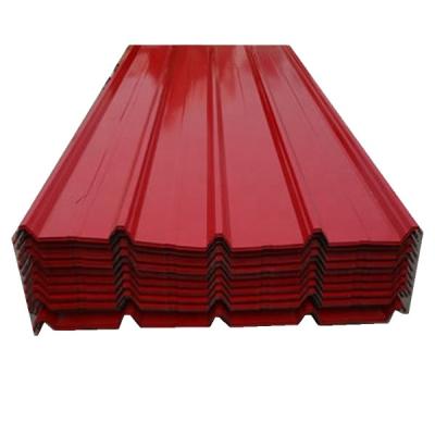 China Red 4x8 PPGI Corrugated Sheet TDC53D+Z 0.3-3.0mm Galvanized Steel for Industrial Roofing for sale