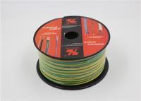 China Yellow And Green Transparent Speaker Cable CCA / CU  16 Awg Stranded Copper Wire for sale