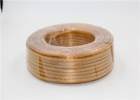 China Home Theater Transparent Speaker Cable  / Yellow Copper Wire And Cable for sale