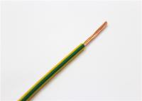China Yellow Green Single Core Heat Resistant Cable Copper Core PVC Insulation Wire for sale