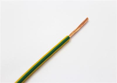 China Yellow Green Single Core Heat Resistant Cable Copper Core PVC Insulation Wire for sale