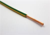 China Yellow Green Single Core Heat Resistant Cable Copper Core PVC Insulation Wire for sale