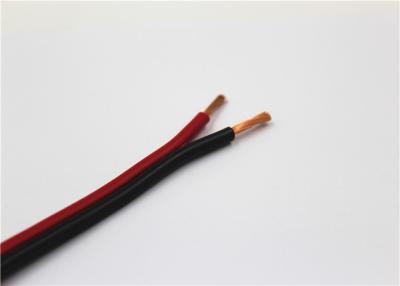 China Flat Copper Red And Black Speaker Cable / 24 Awg Copper Wire Connecting Power Amplifier for sale