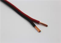 China Flat Copper Red And Black Speaker Cable / 24 Awg Copper Wire Connecting Power Amplifier for sale