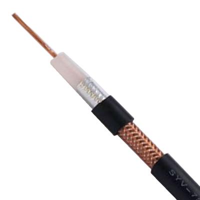 China PE Rg59 Television Coaxial CableCoaxial Cable Bare Copper CCS 95% Braiding for sale