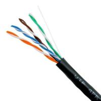 China Black 4 Pairs Lan Network Cable 23AWG Cat 6 Stranded Cable ETL Certification for sale