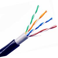 China Black 4 Pairs Lan Network Cable 23AWG Cat 6 Stranded Cable ETL Certification for sale