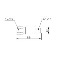 China 2 W Coaxial Fixed Attenuators DC-50 GHz Connector 2.4 mm for sale