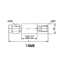 China 2 W Coaxial Fixed Attenuators DC-40 GHz Connector 2.92 mm for sale