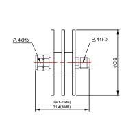China 5 W Coaxial Fixed Attenuators DC-50 GHz Connector 2.4 mm for sale