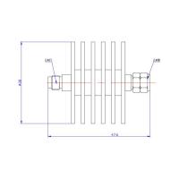 China 2.4 Mm Attenuator 10 W Coaxial Fixed Attenuators DC-40 GHz for sale