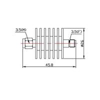 China Al Cavity 10 W Coaxial Fixed Attenuators DC - 26.5 GHz 3.5 mm Audio Attenuator for sale