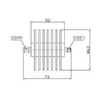 China 50 W Coaxial Fixed Attenuators DC-26.5 GHz 3.5 mm Inline Attenuator for sale